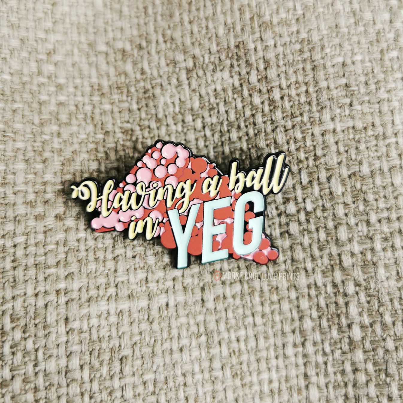 Having A Ball In YEG Enamel Pin – The Makers Keep