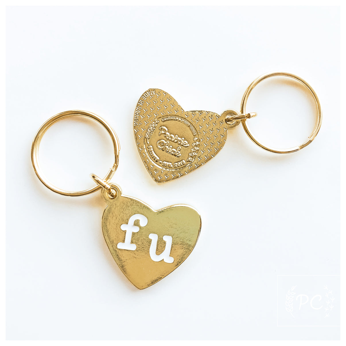 FU Heart Key Ring – The Makers Keep